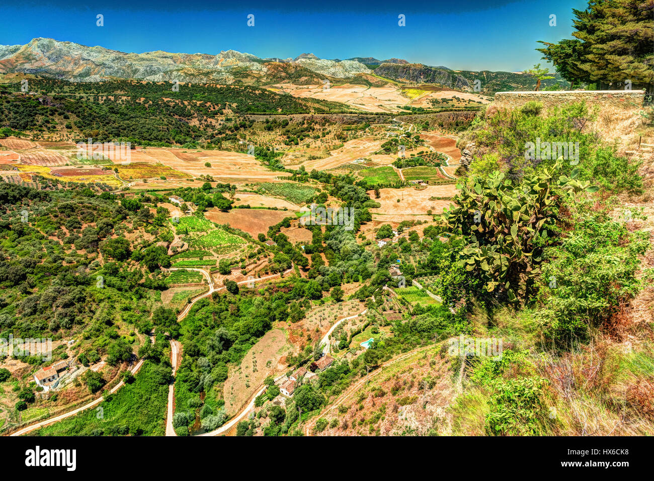 Flat lay, aerial top view of a landscape Stock Photo - Alamy