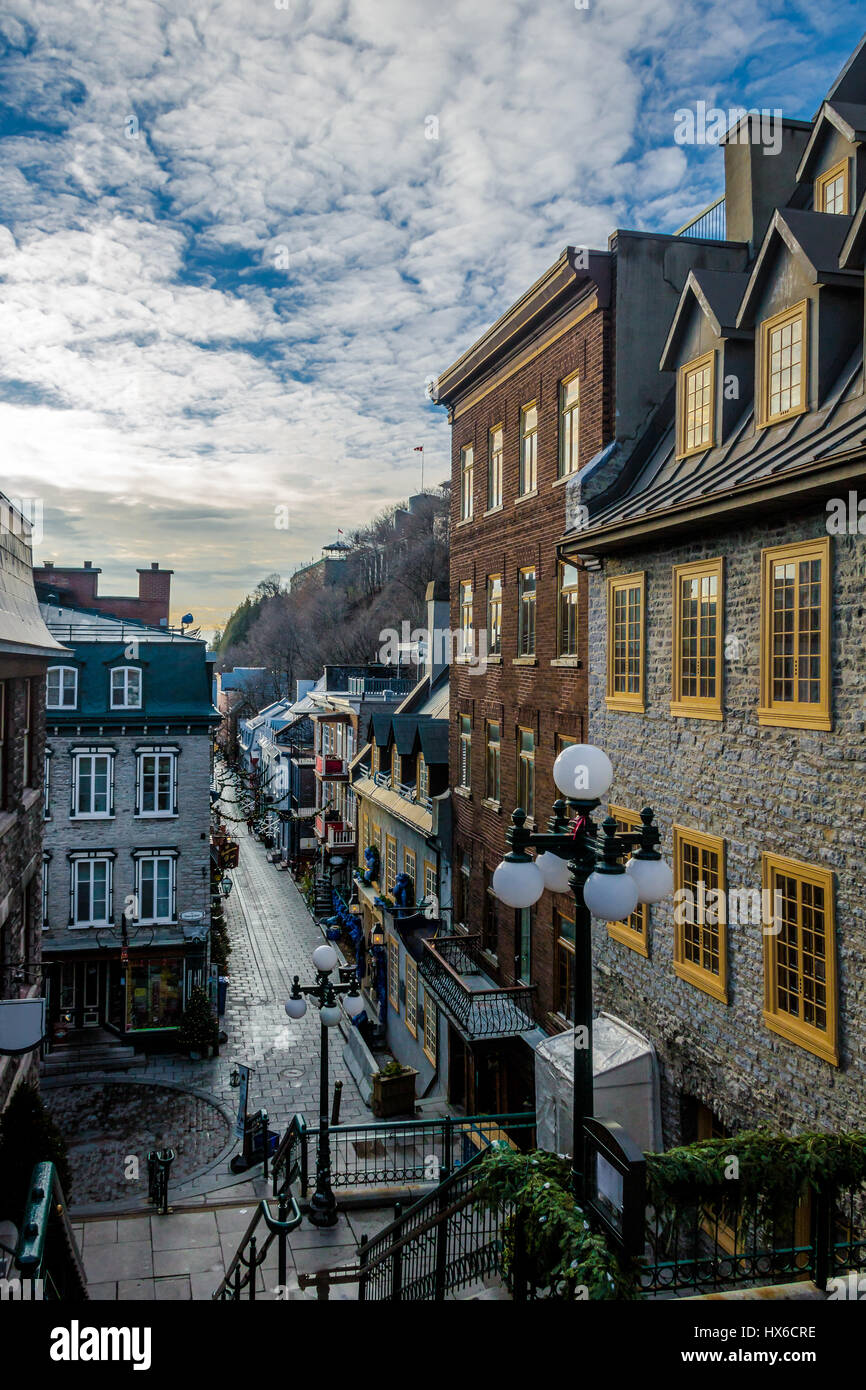 Rue du Petit-Champlain at Lower Old Town (Basse-Ville) - Quebec City ...