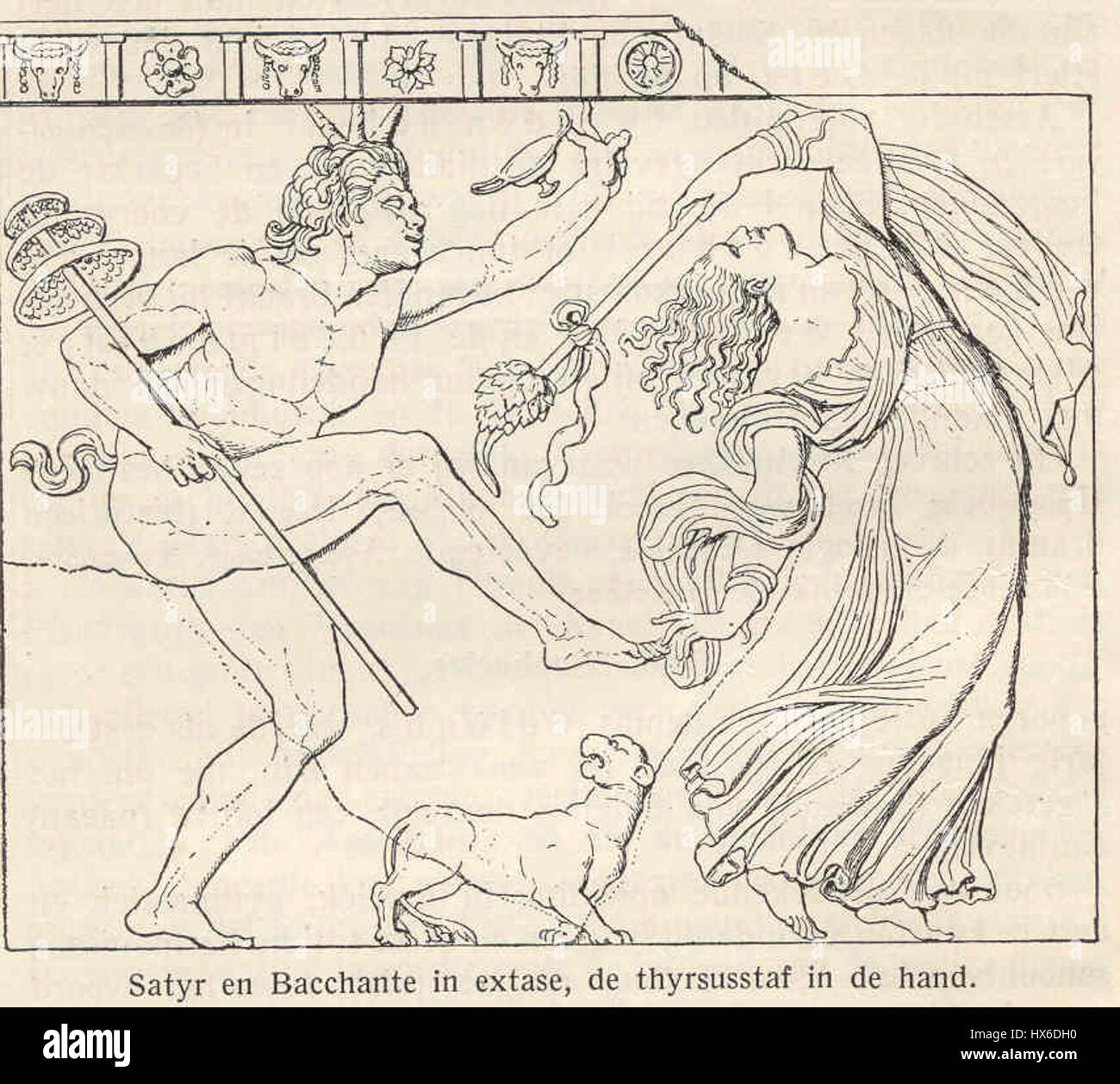 This depiction of a Satyr and Bacchante captures the mythological ...