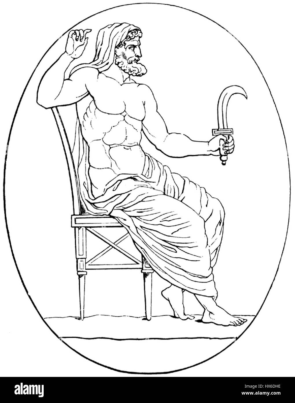 This image represents Saturn, the Roman god of agriculture, wealth, and ...