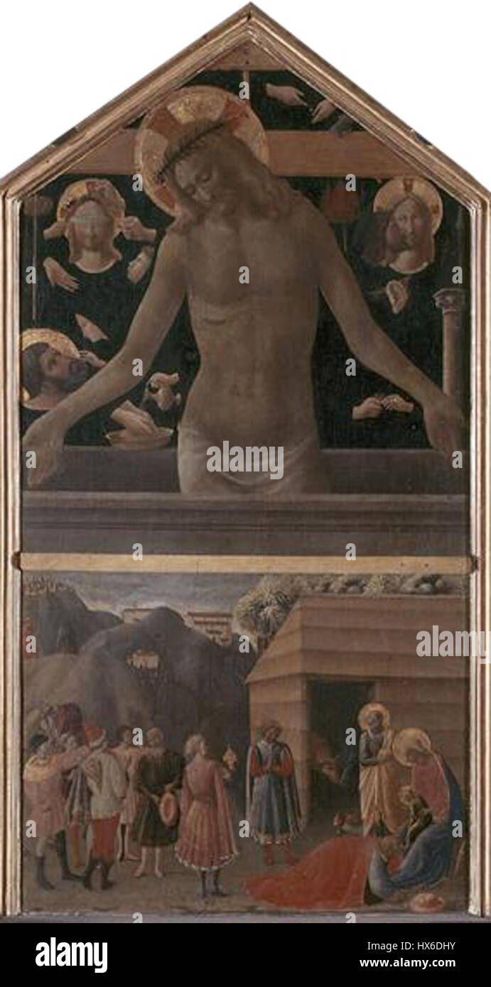 'Cristo in Pietà, Adorazione dei Re Magi' by the Scuola dell'Angelico depicts Christ in the ...