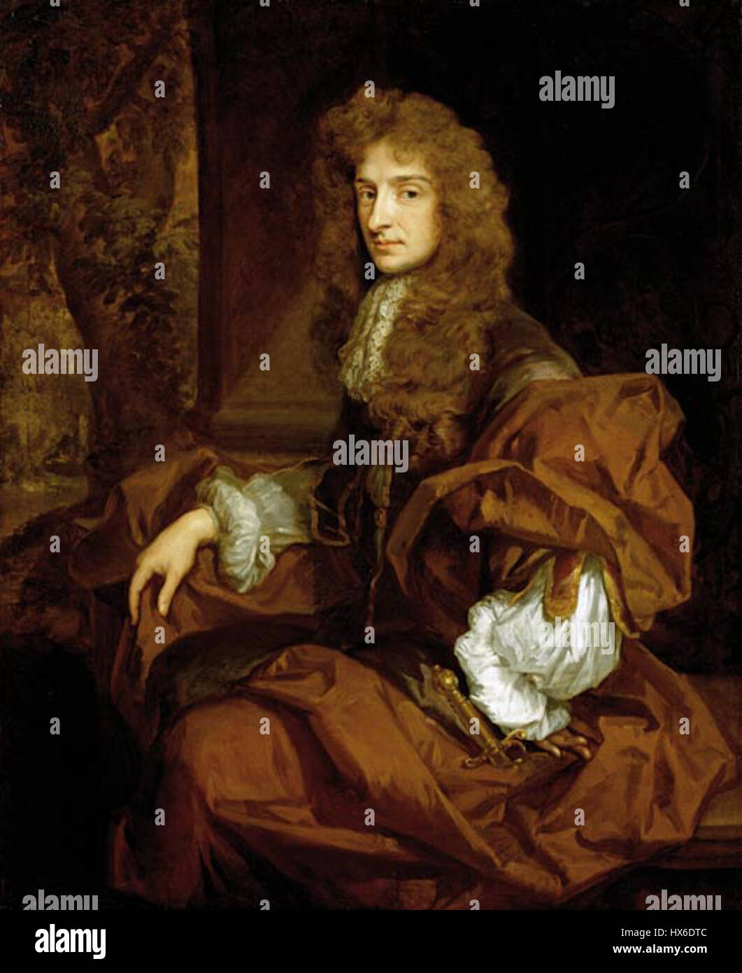 The portrait of Sir Charles Sedley by Sir Godfrey Kneller captures the ...