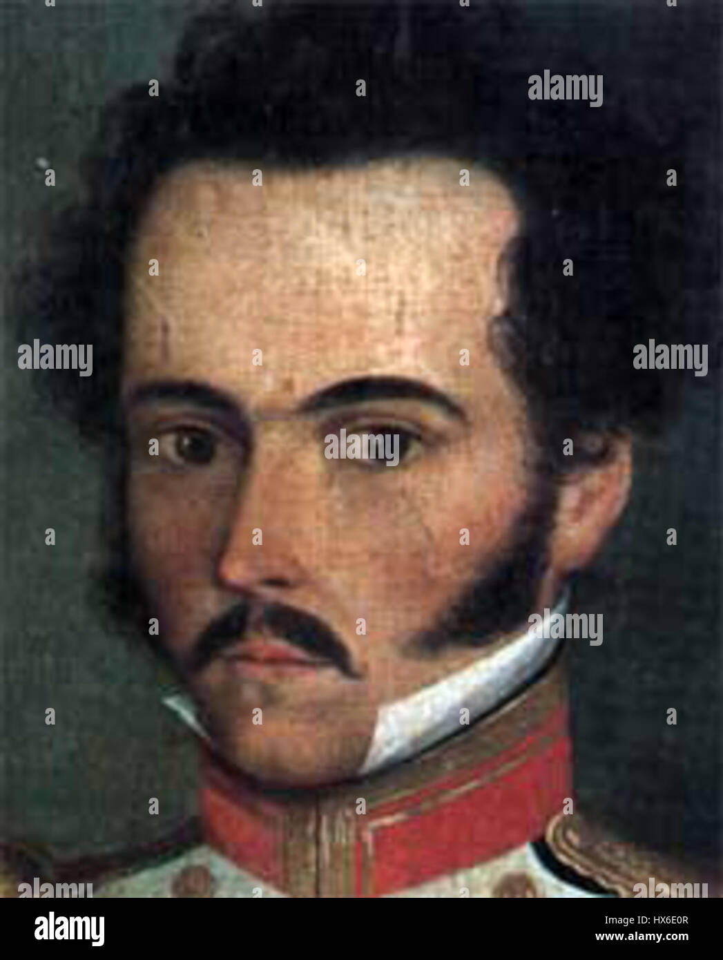 This artwork is a depiction of Simón Bolívar, the South American ...