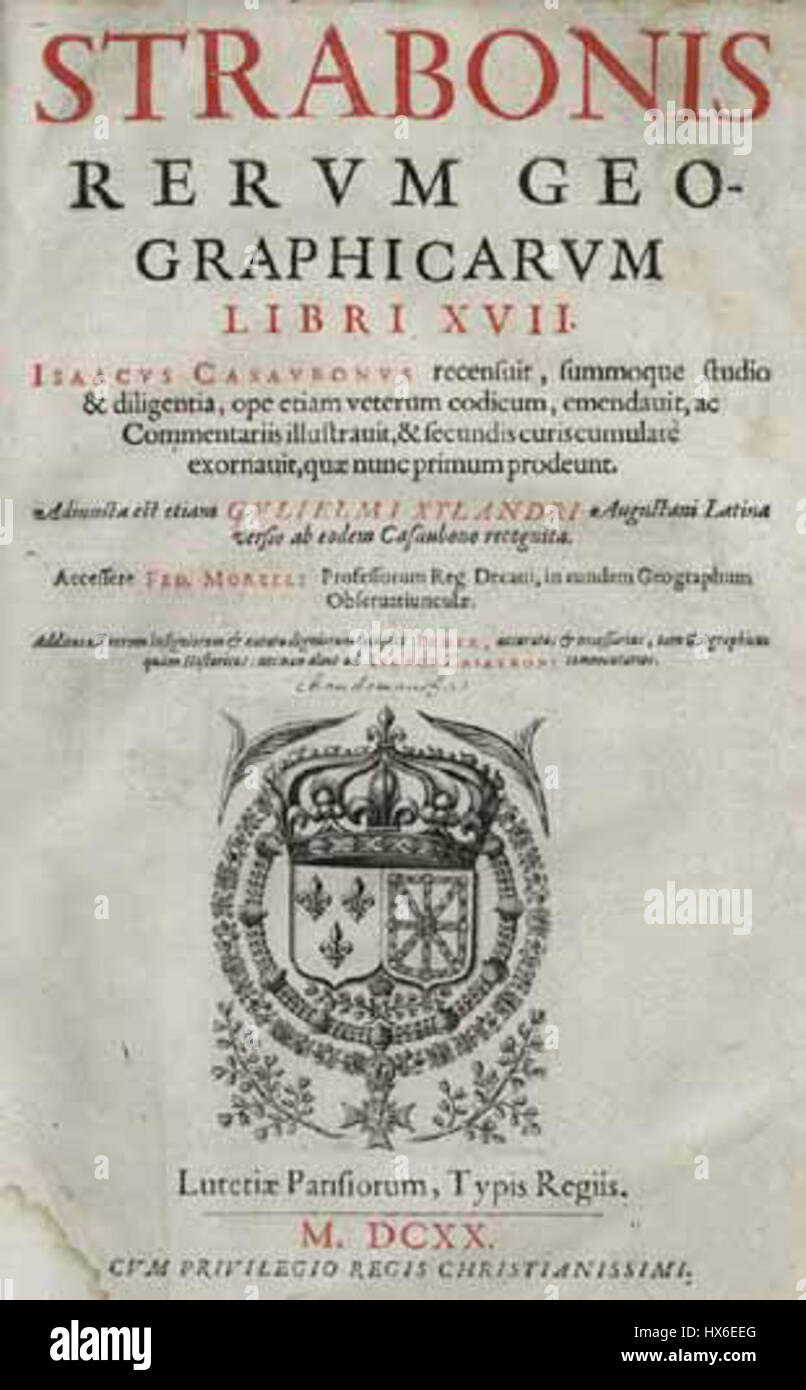 Strabo’s *Geographica*, a seminal work on the geography of the ancient ...