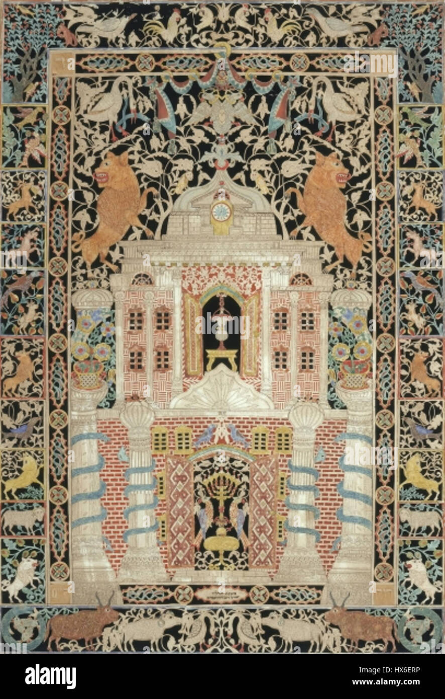 The Mizrah is a traditional Jewish art piece typically displayed on the ...