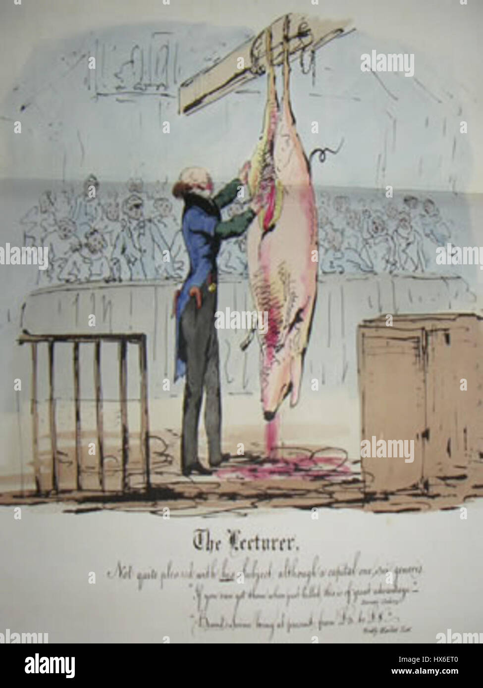 *The Lecturer* is a painting that shows a figure lecturing to an ...