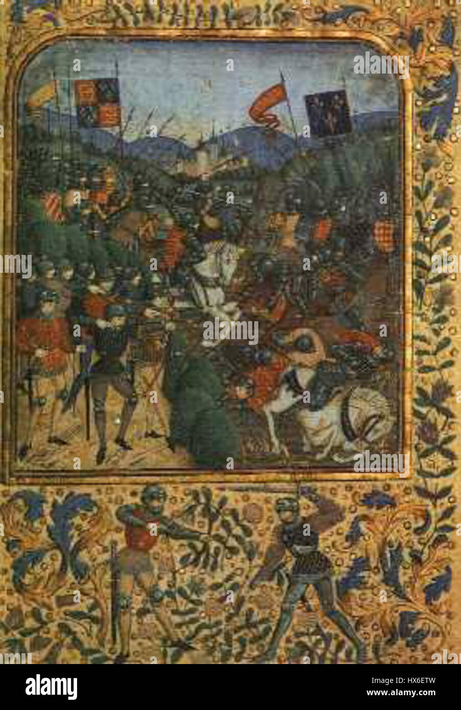 The Battle of Agincourt (1415) was a decisive conflict between the English and French during the ...