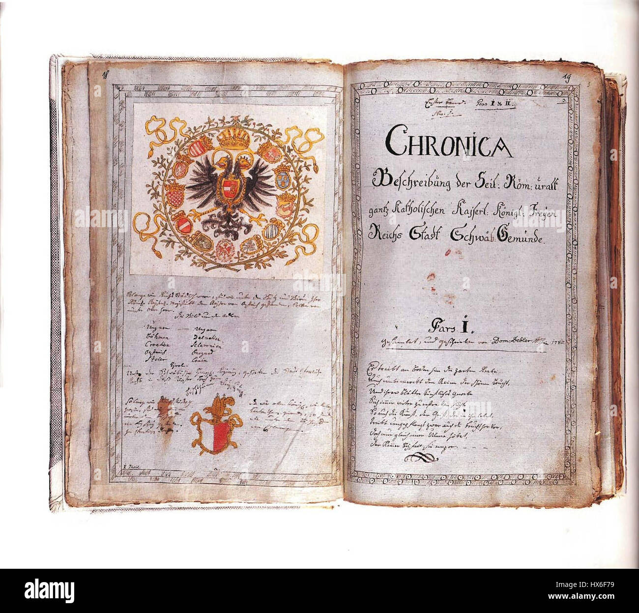 The title page of the Deblerschen Chronicle, a historical document from ...