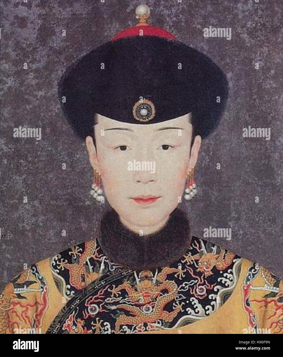 The Portrait of Consort HuiXian represents a Qing Dynasty figure, often ...