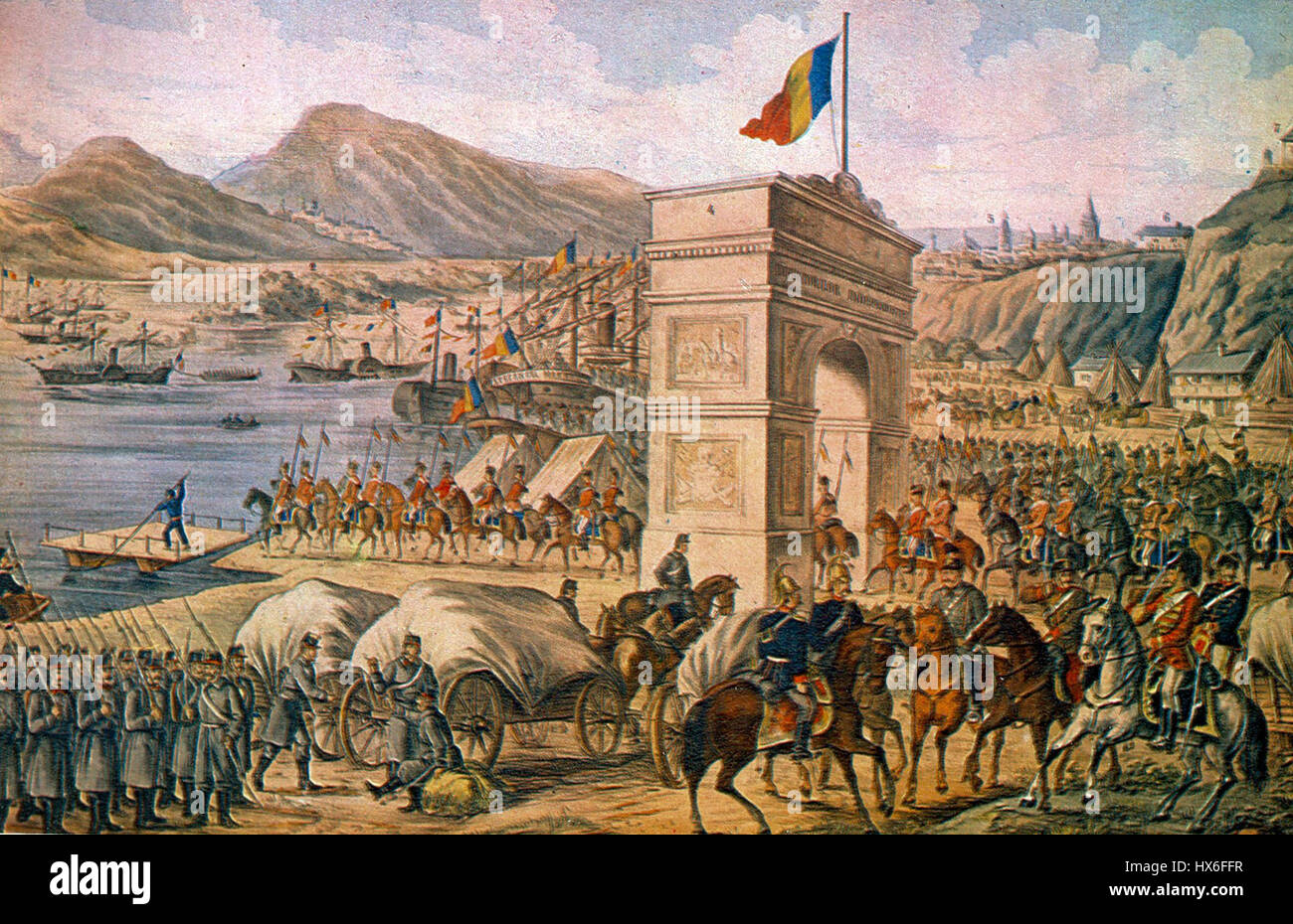 'Trecerea Dunarii' (The Crossing of the Danube) painted in 1878 ...