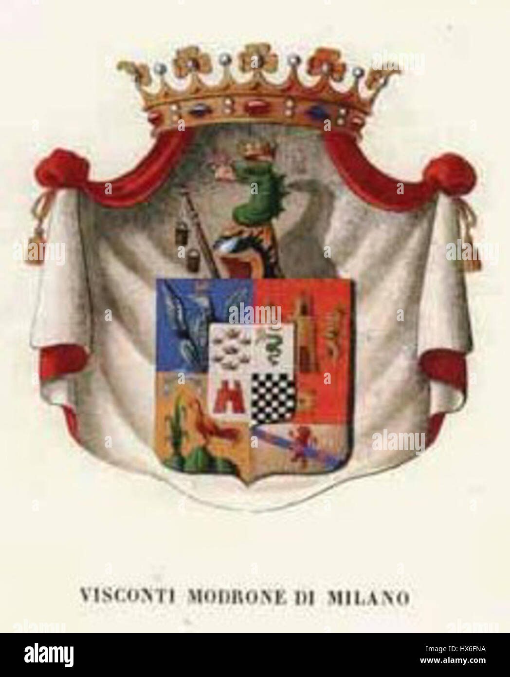 COA Visconti di Modrone di Milano Stock Photo - Alamy
