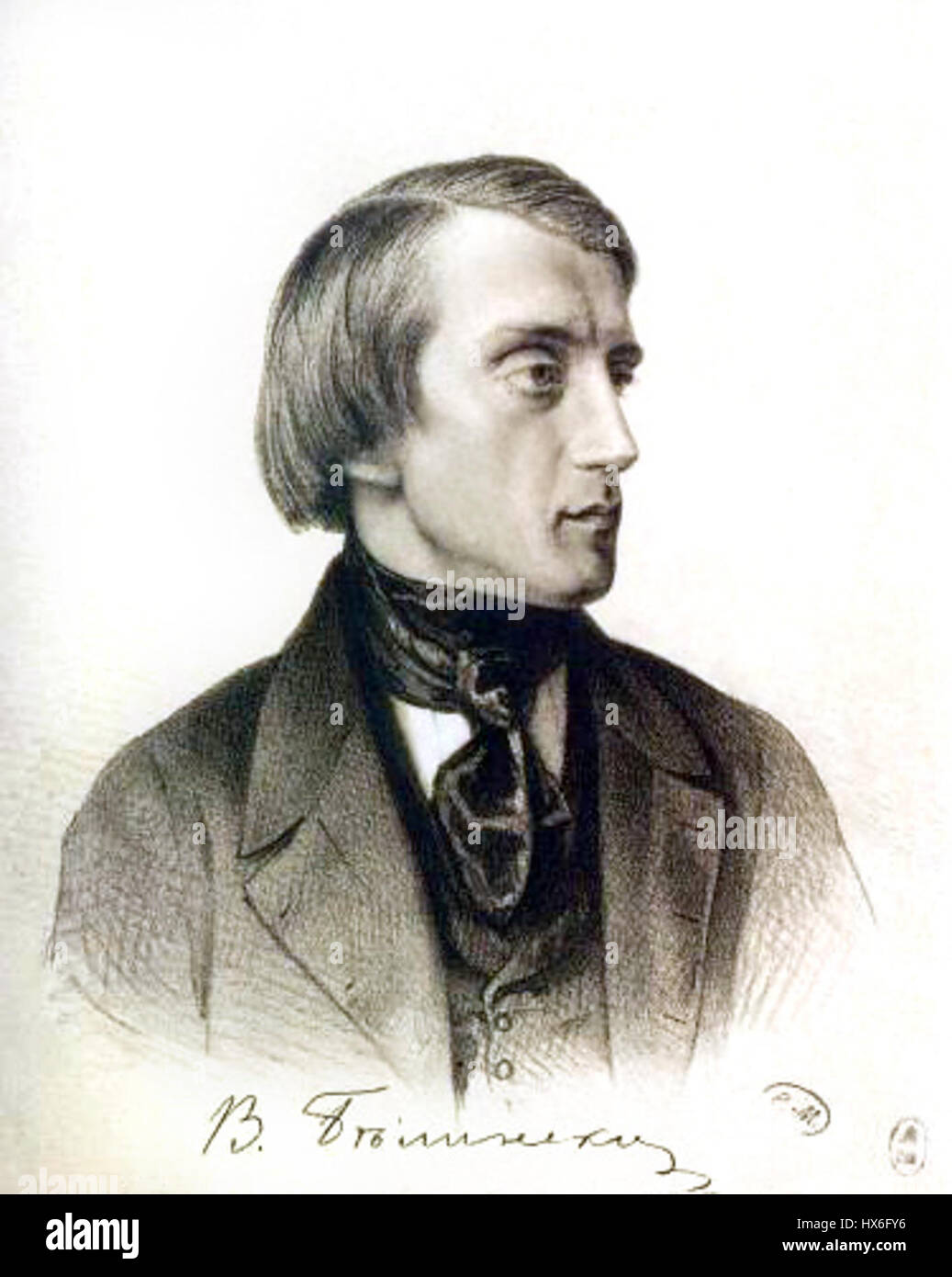 The portrait of Vissarion Belinsky by K. Gorbunov from 1843 captures ...