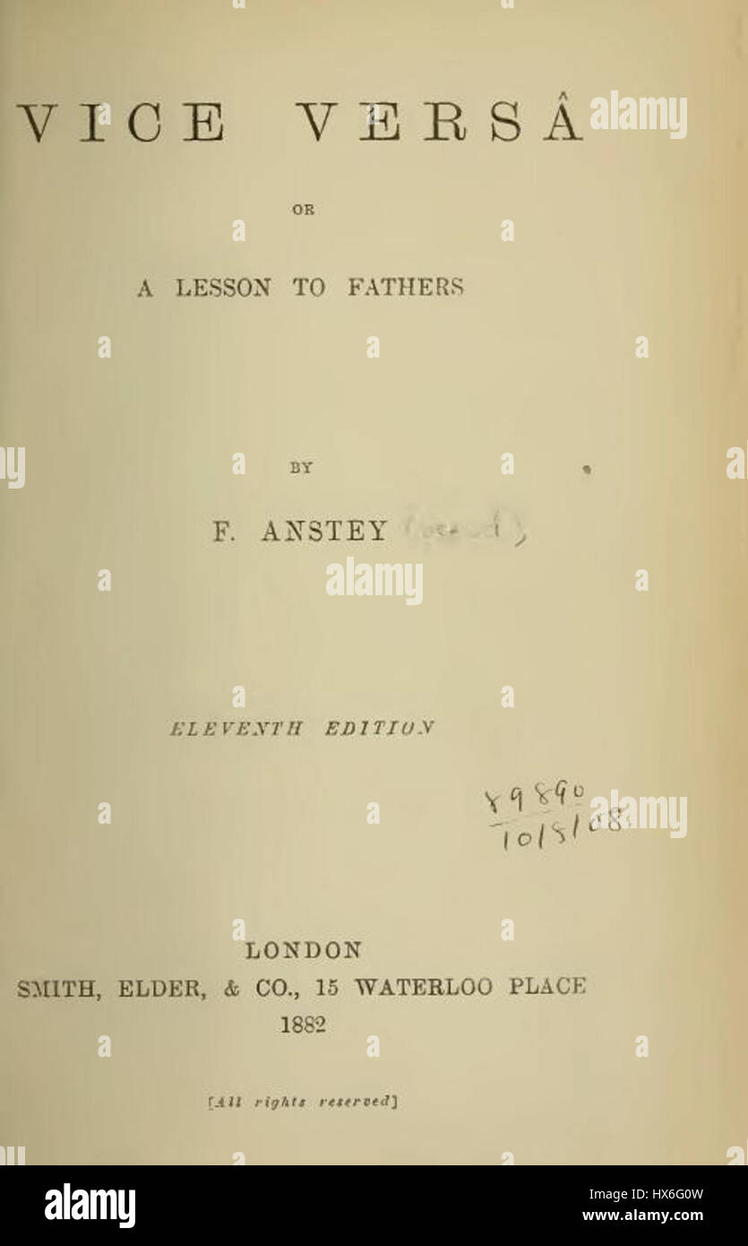 'Vice versa' explores themes of reversal and contrast, often used to ...