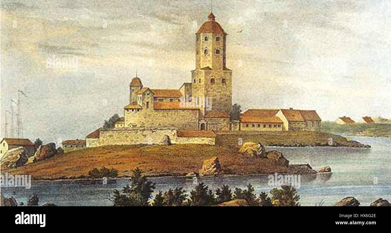 Viborgs slott (Viborg Castle) in 1840 was a significant architectural ...