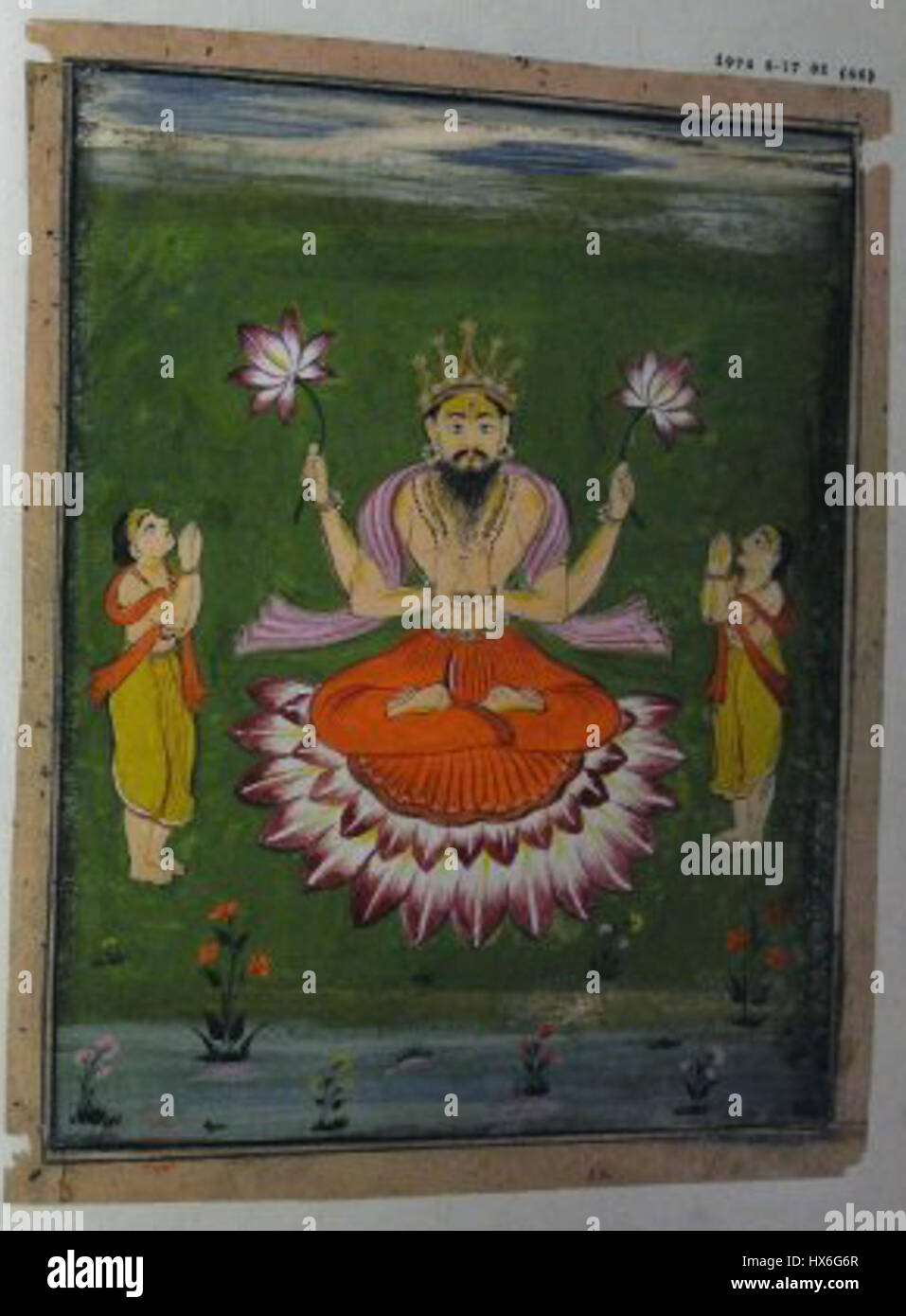 The image depicts a Buddha in the dharmacakrapravartana gesture, a ...
