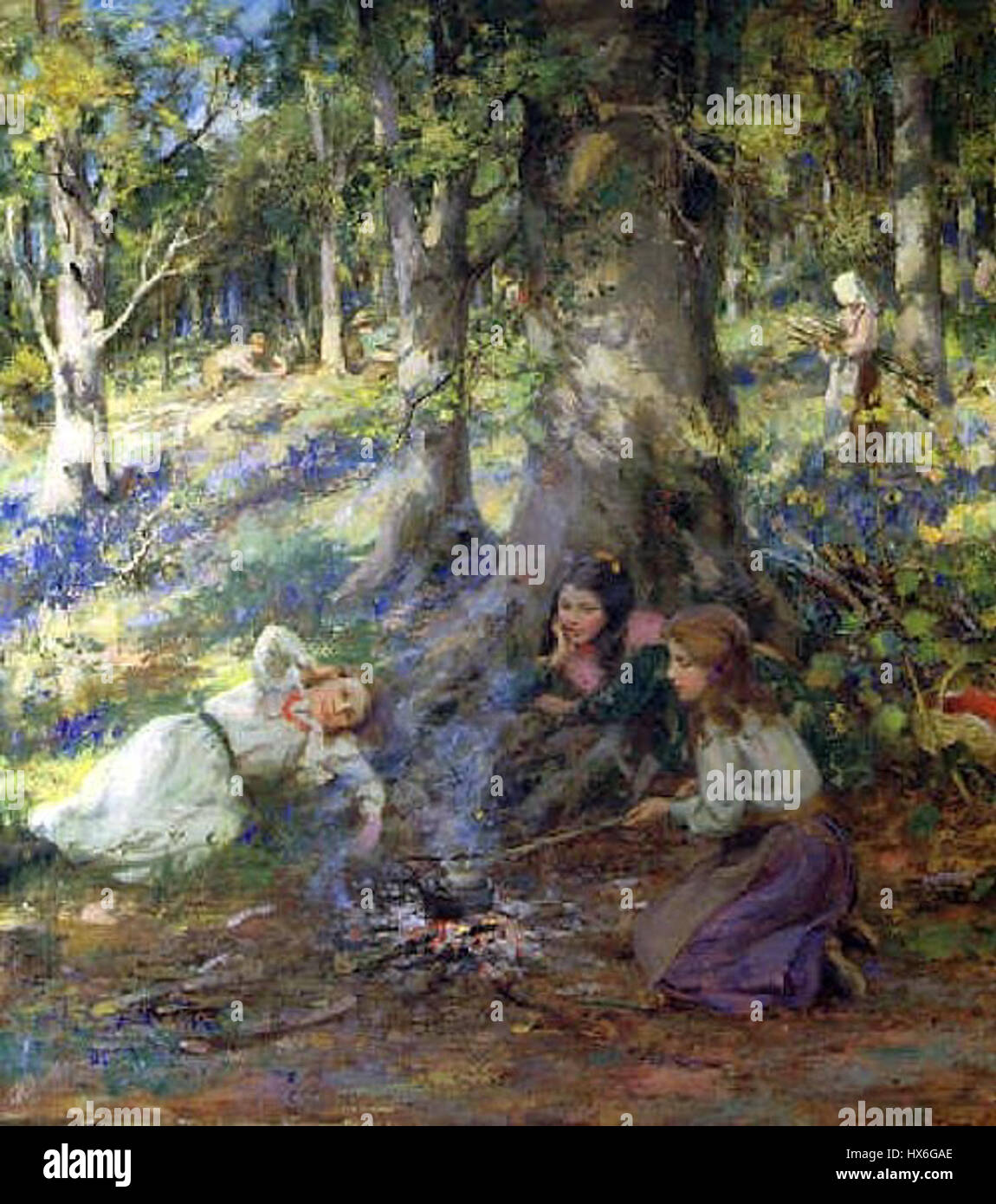 William Stewart Macgeorge Woodcutters Children Stock Photo - Alamy