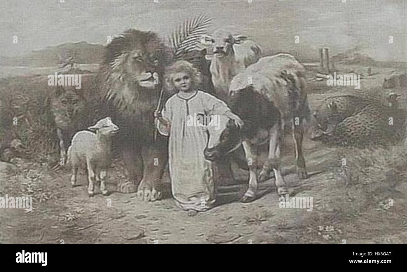 William Strutt’s 'Peace' (1896) depicts a serene and symbolic ...