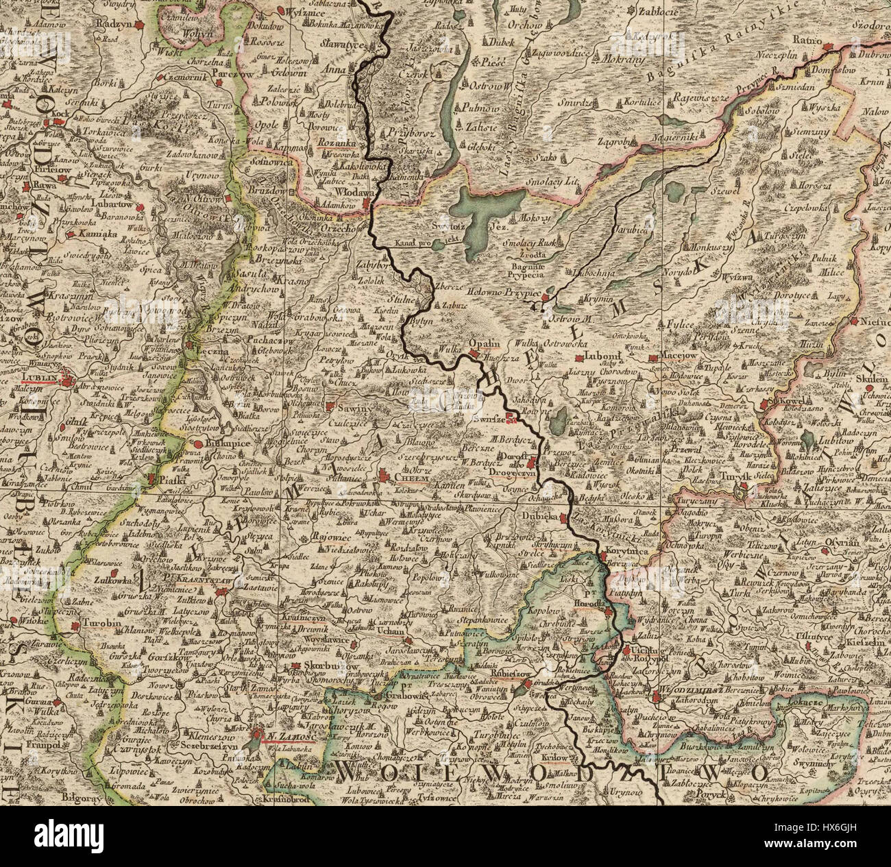 The map of the Commonwealth of Poland from 1772 (Ziemia Chełmska) shows ...