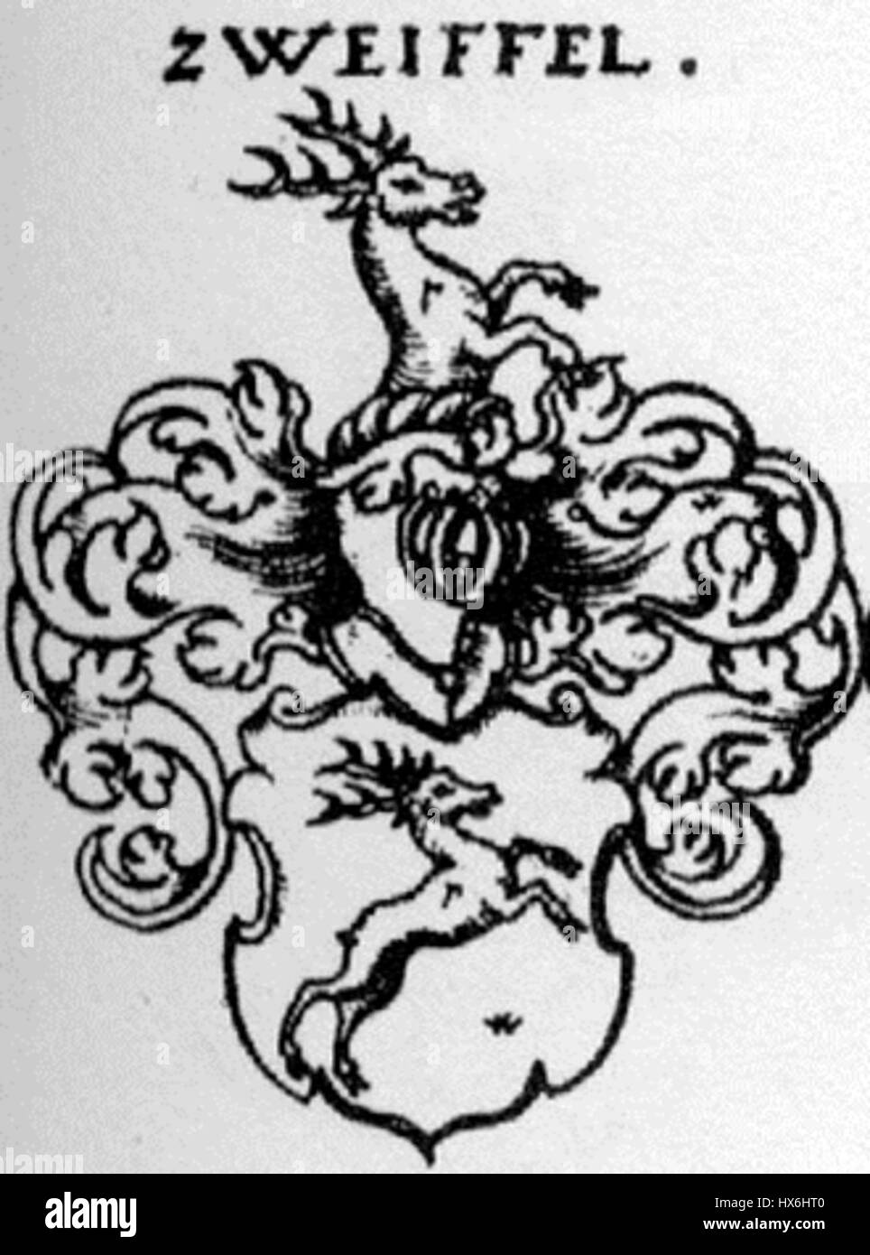 The Siebmacher Tafel 121 Zweiffel showcases a heraldic depiction of a ...