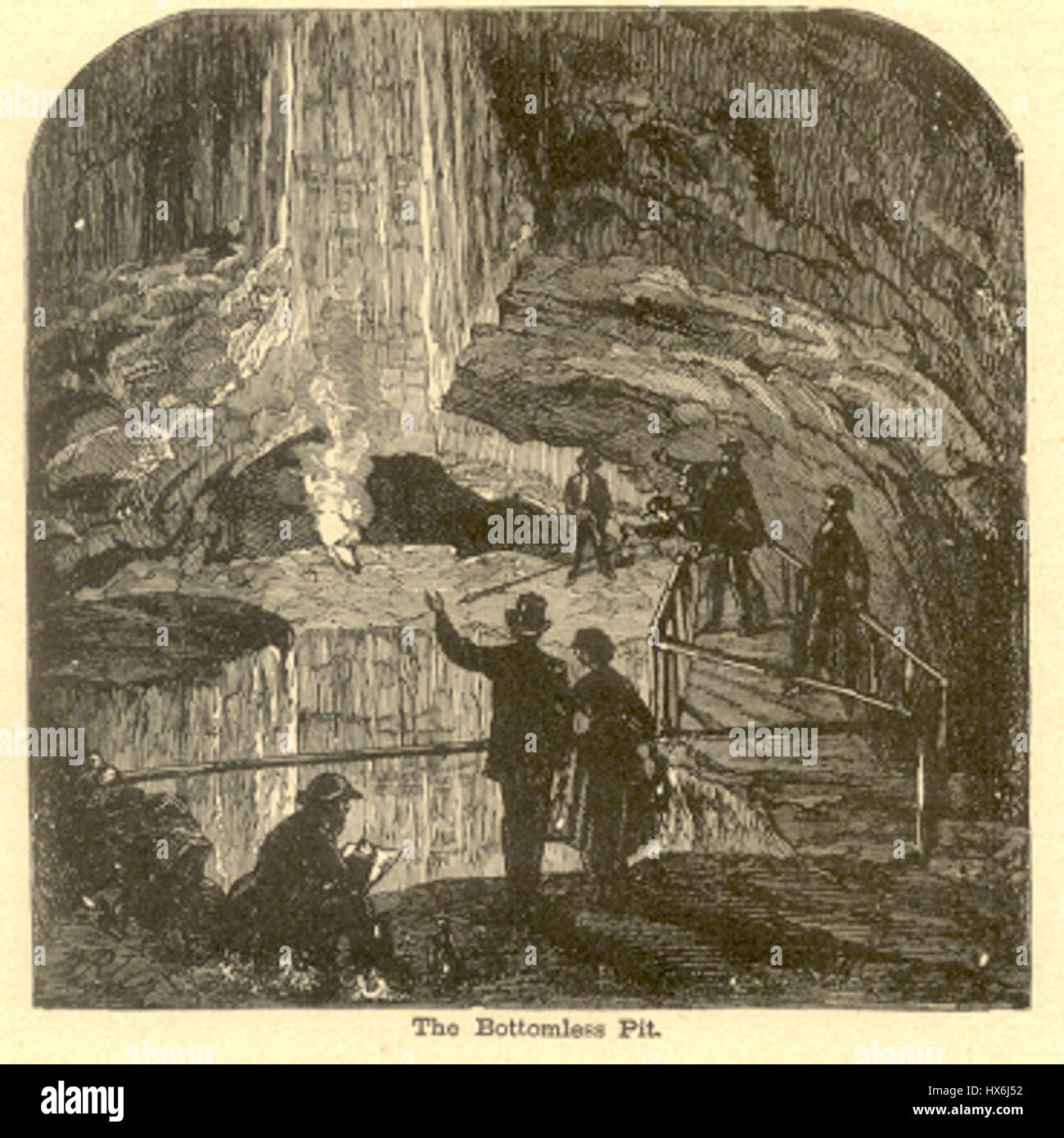 Mammoth Cave, captured in a photograph from 1887, showcases the natural ...