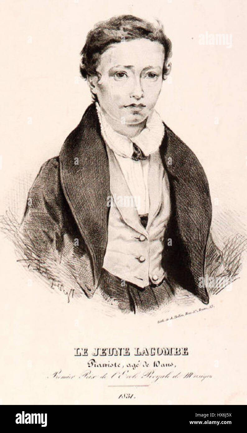 A portrait of Louis Lacombe at the age of 10, captured with a childlike ...