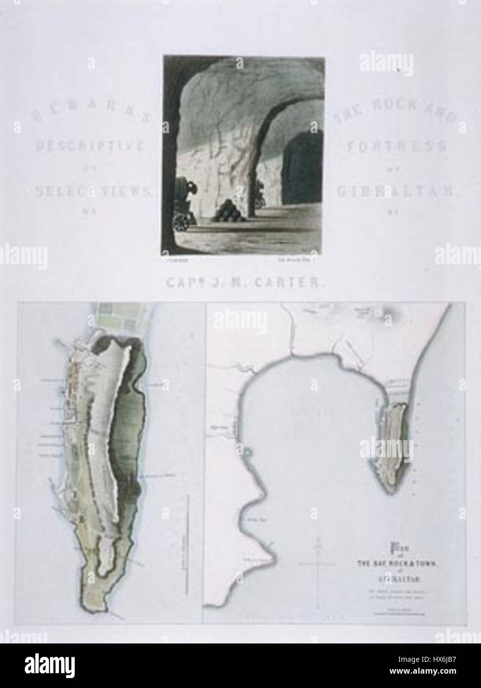 Select Views of the Rock and Fortress of Gibraltar Stock Photo - Alamy