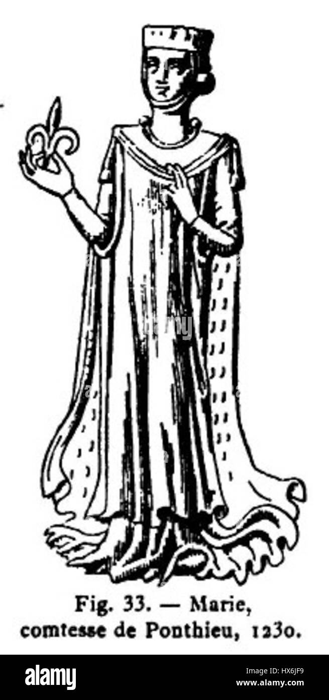 Marie, Countess of Ponthieu, was a prominent noblewoman in medieval ...