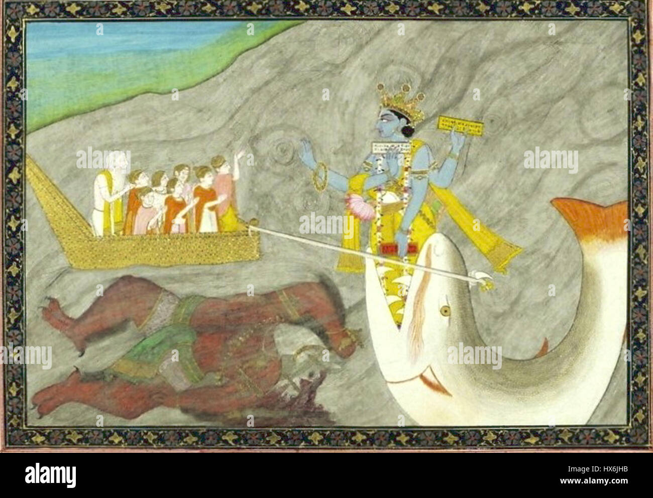 Matsya Avatar is a depiction from Hindu mythology, representing the ...