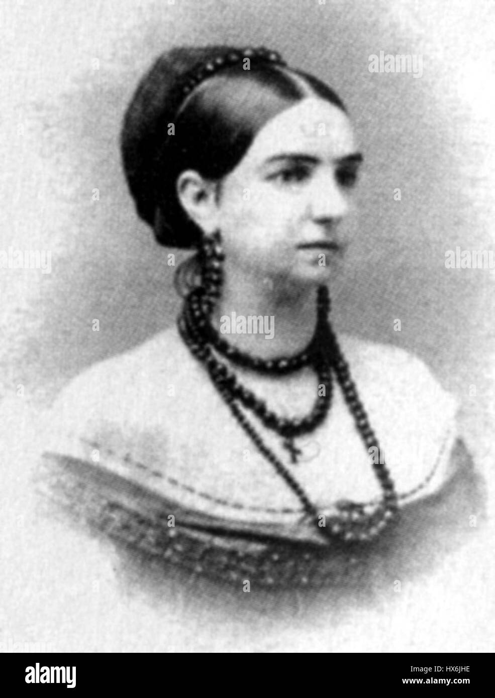 Maria Obrenovici, a figure in Serbian history, is represented in a ...