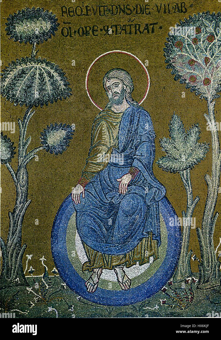 This artwork, depicting God resting after creation, is inspired by ...