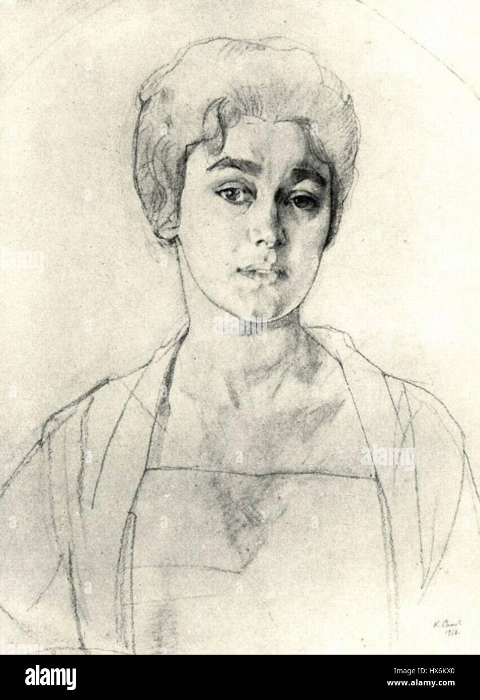 This portrait of N.G. Vyusotskaya by K. Somov, created in 1917 ...