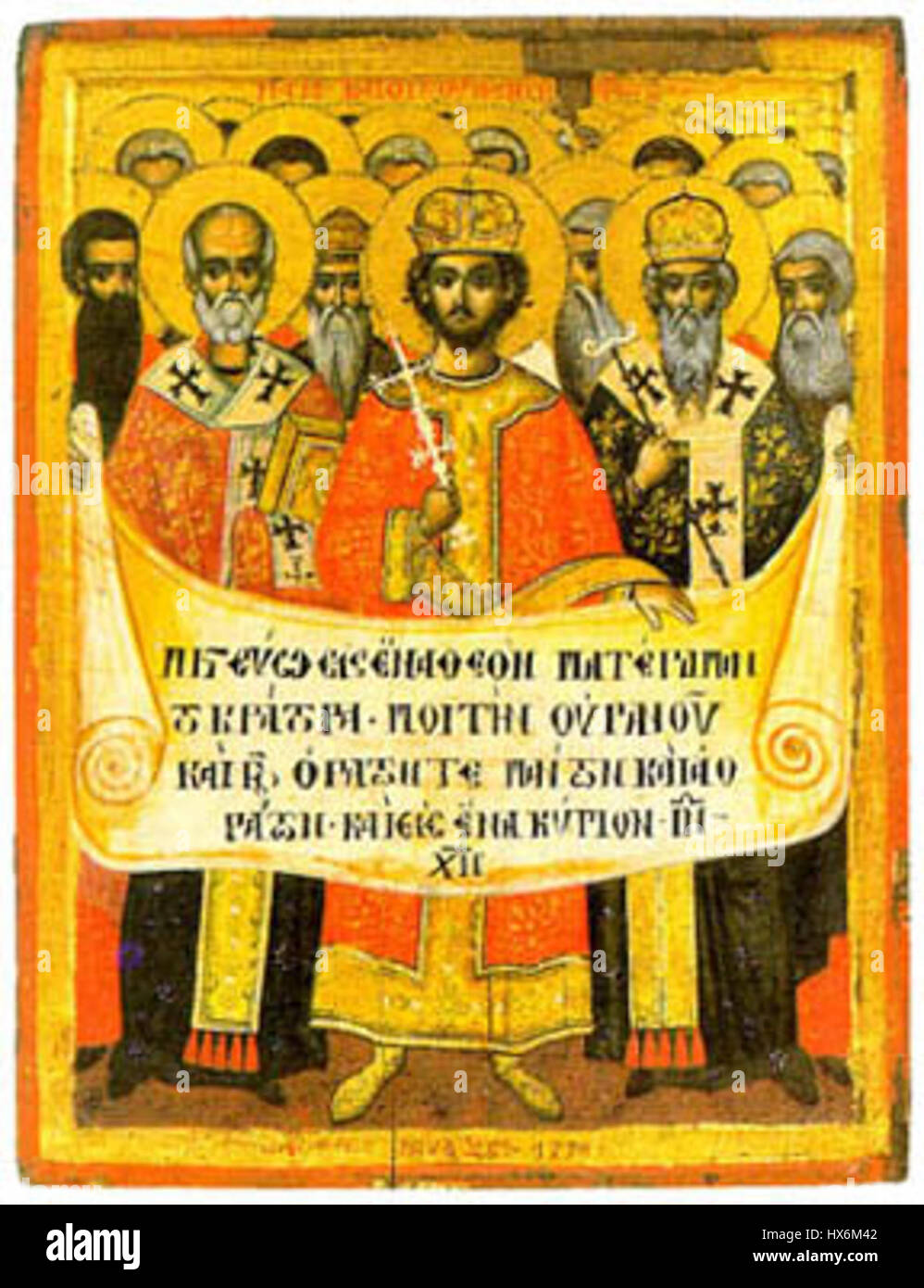 'Nicaea Constantine' likely refers to the historical events surrounding the First Council of ...
