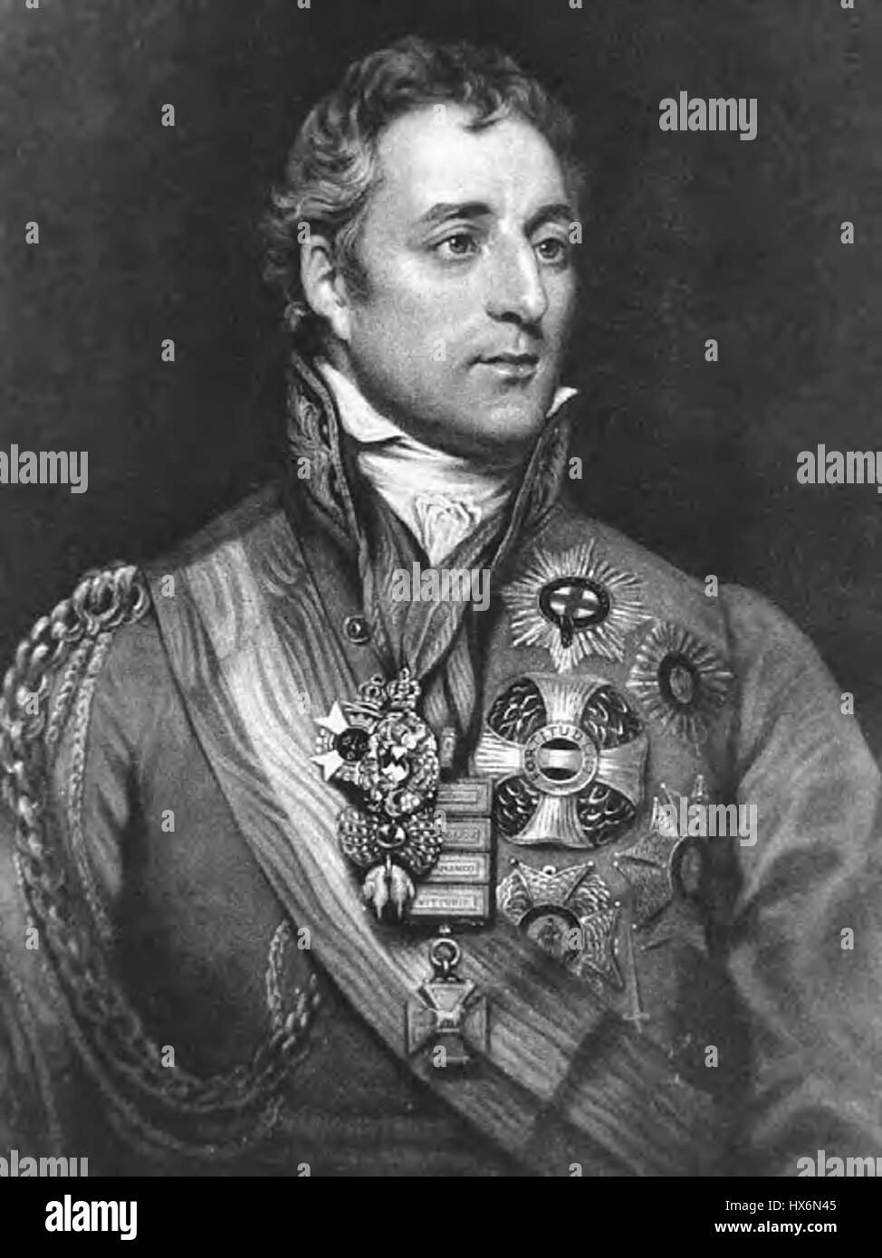 The portrait of Arthur Wellesley, 1st Duke of Wellington, captures the ...
