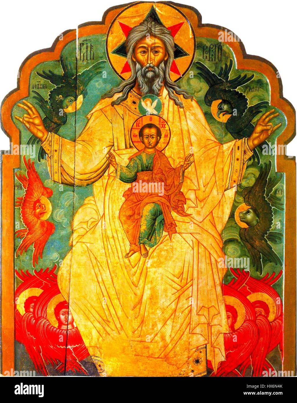 The 17th-century Paternity icon portrays the divine paternal ...