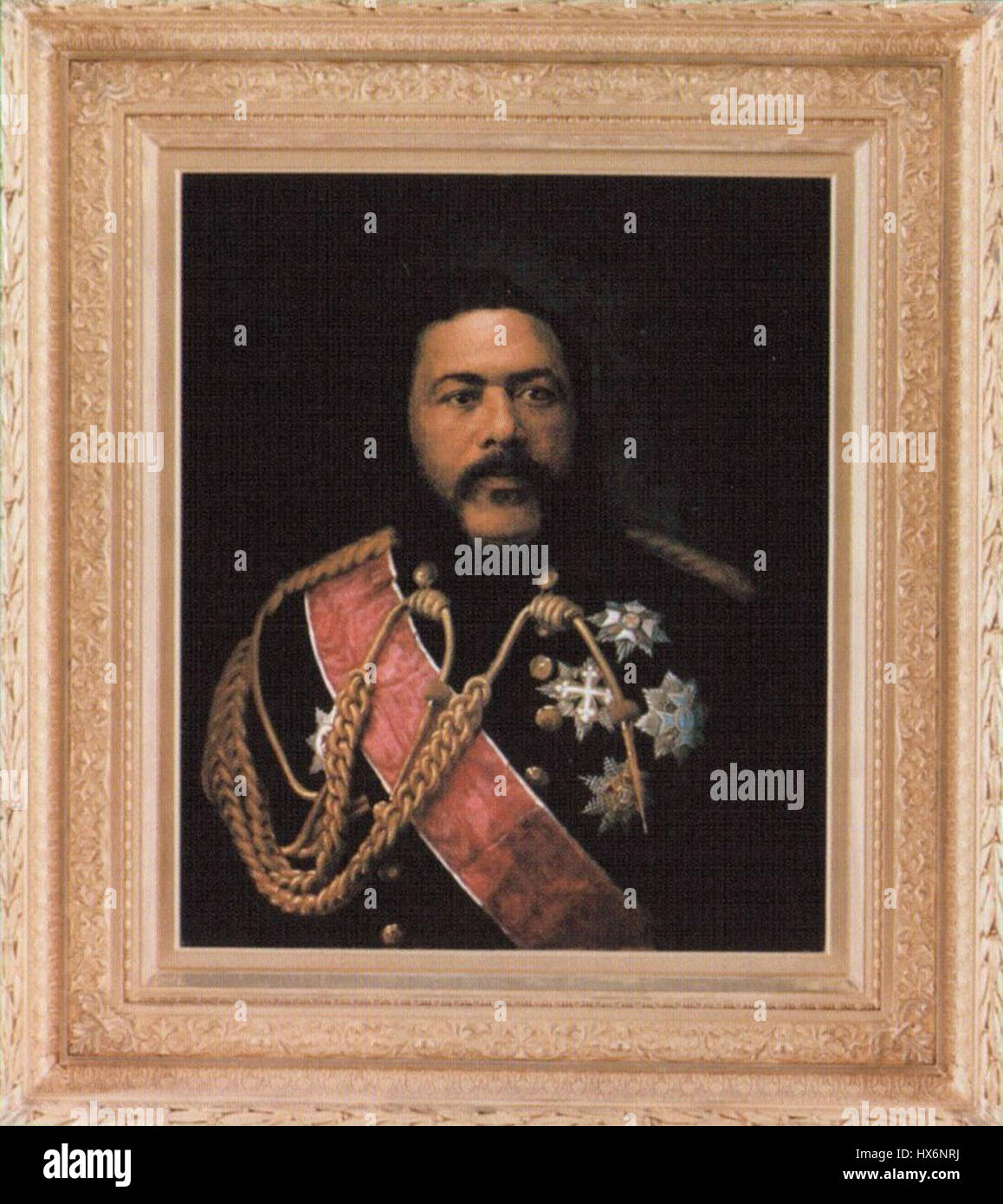 This portrait of King David Kalakaua, attributed to artist Oscar Kunath ...