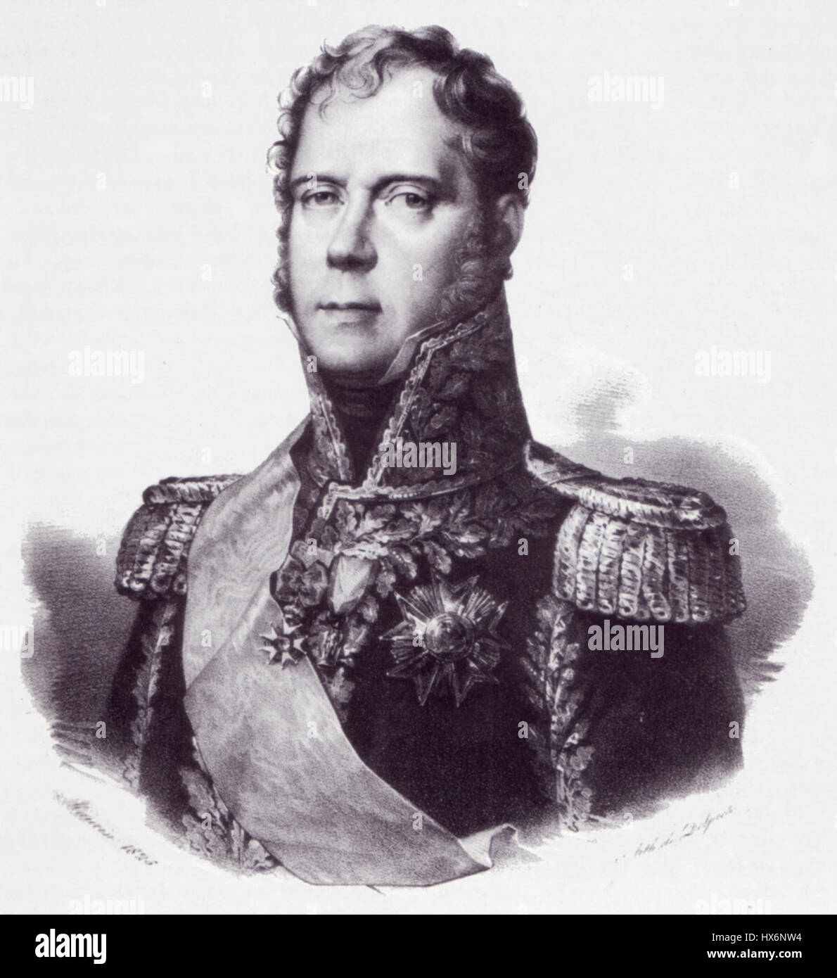 This portrait of Marshal Ney, a prominent figure in the Napoleonic Wars ...