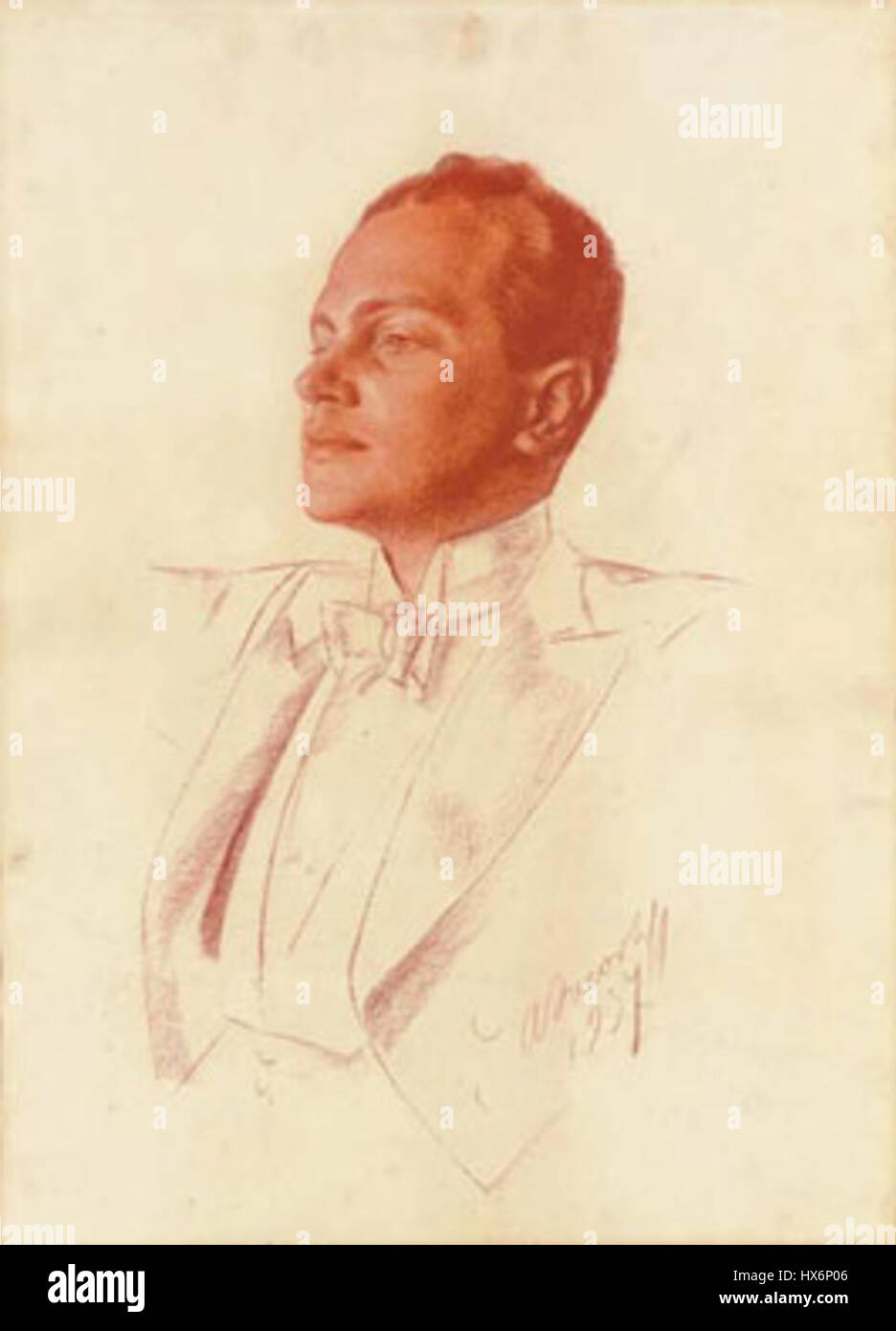 A portrait of Russian composer Sergei Prokofiev by A. Yakovlev ...