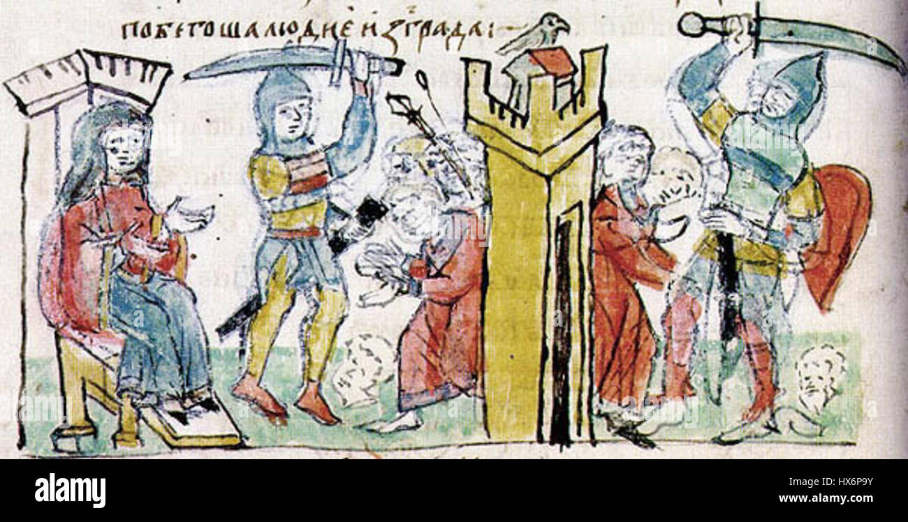 Olga of Kiev's *Avenge to Drevlians* depicts her legendary revenge ...