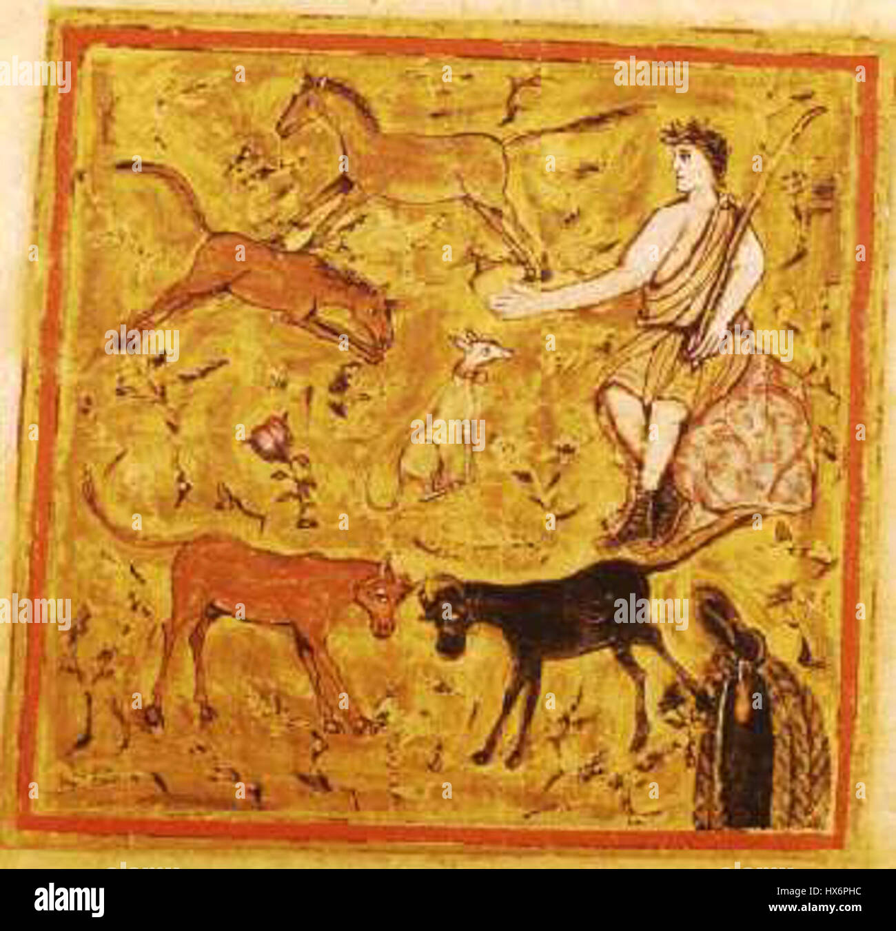 This manuscript folio from the Roman Virgil showcases the classical ...