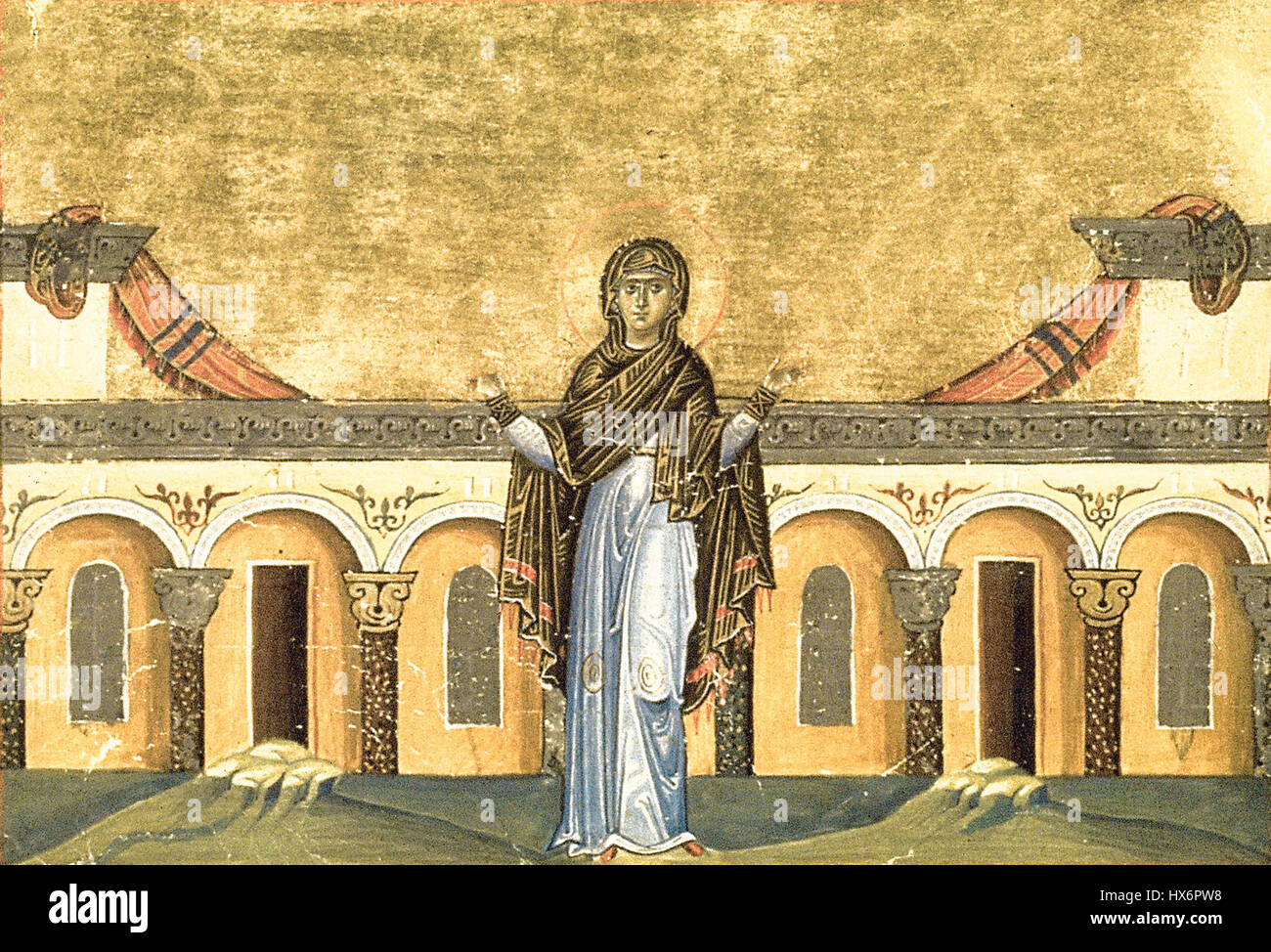 The image of Righteous Syncletica of Alexandria from the Menologion of ...