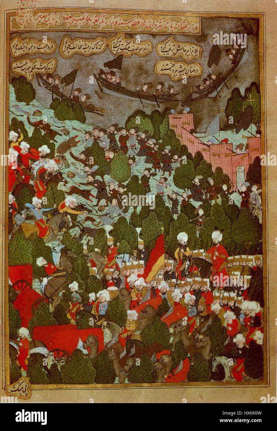 Ottoman miniature depicting Ottoman commanders Osman Pasha and Ja'far ...