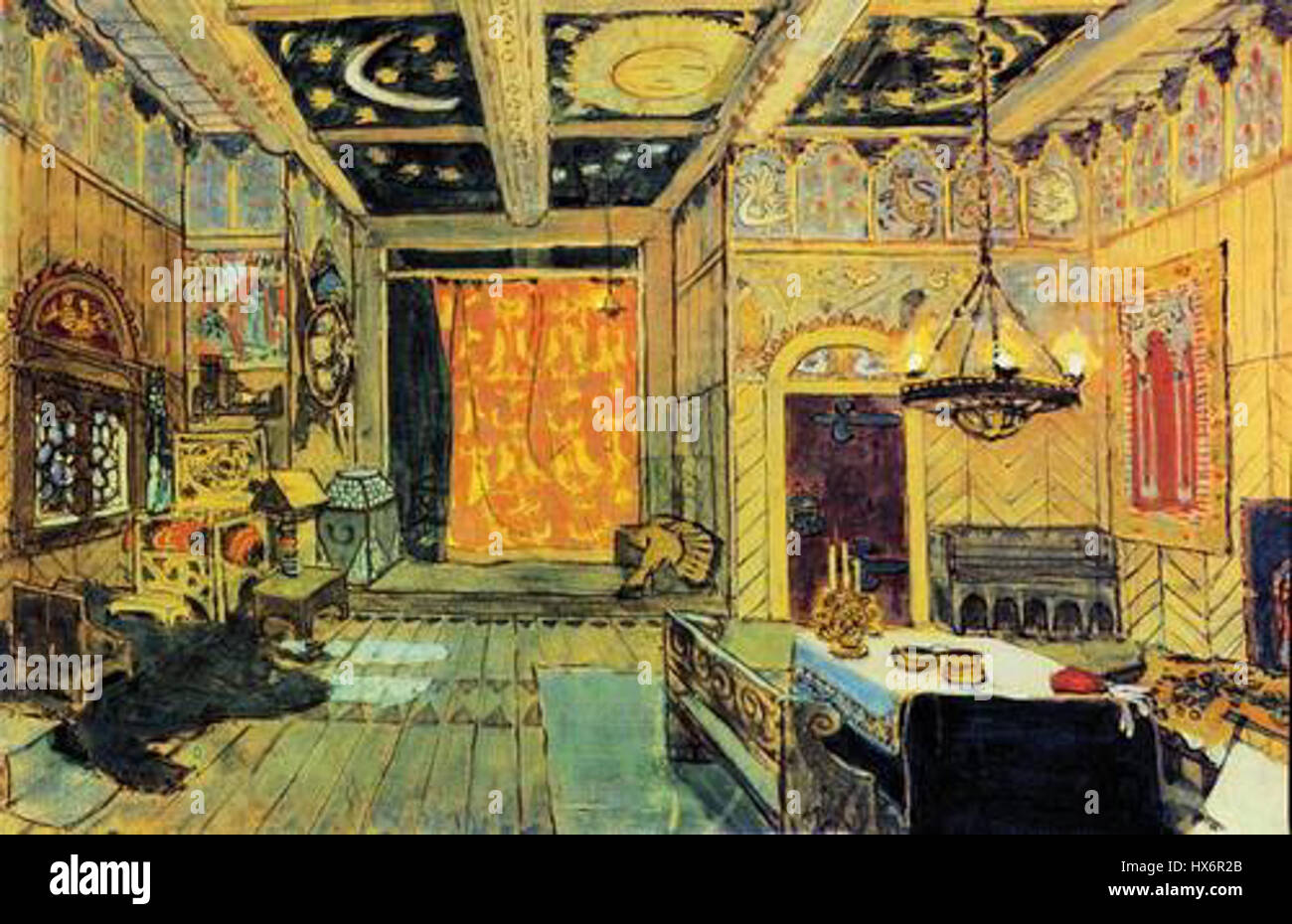 'Rusalka' by A. Golovin is a representation of the Russian ballet ...