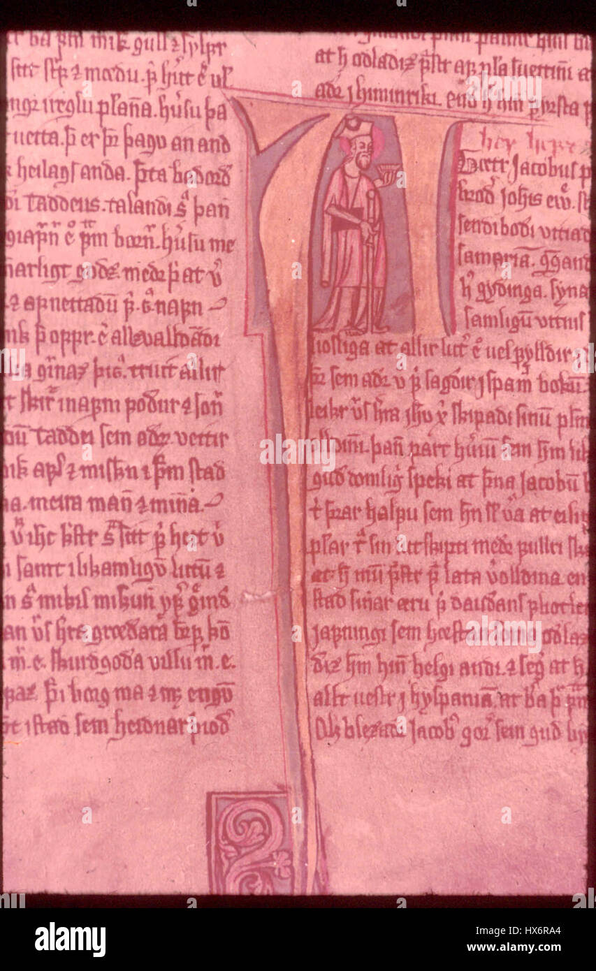'Saint James the Apostle Skarosbok' depicts Saint James, one of the ...