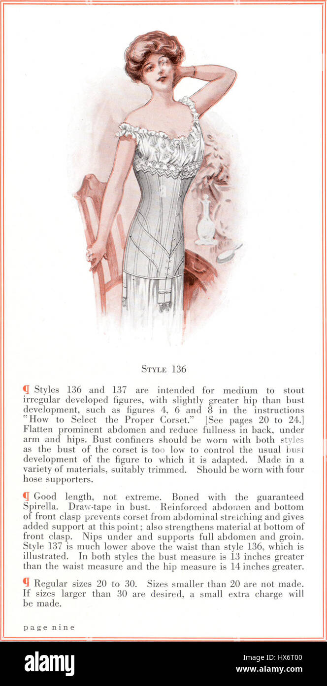 The Spirella Corsets advertisement from 1913 offers a glimpse into ...