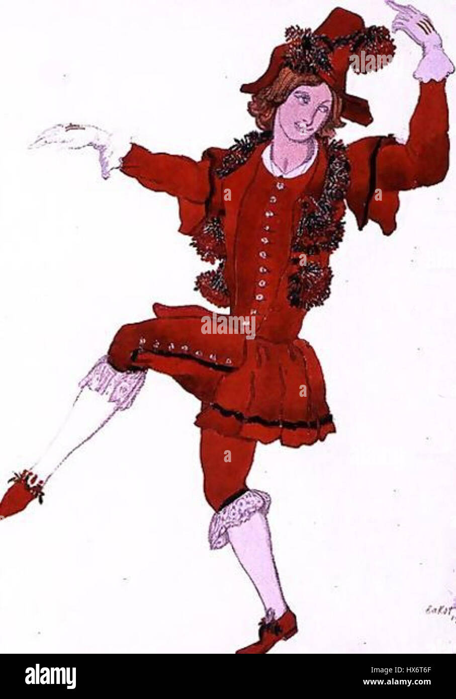A costume design for Sleeping Beauty by Leon Bakst, the renowned ...