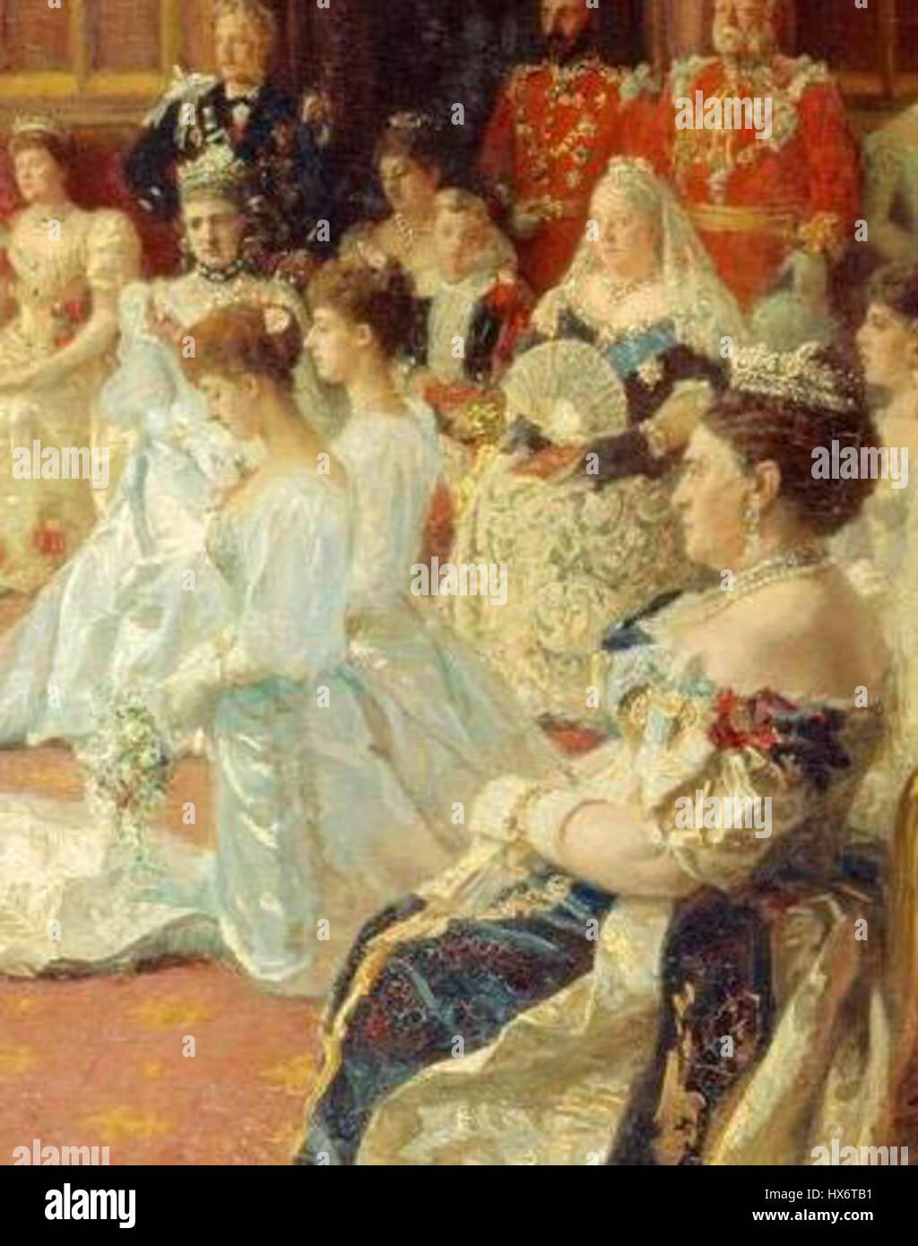 This painting commemorates the royal marriage of George, Duke of York ...
