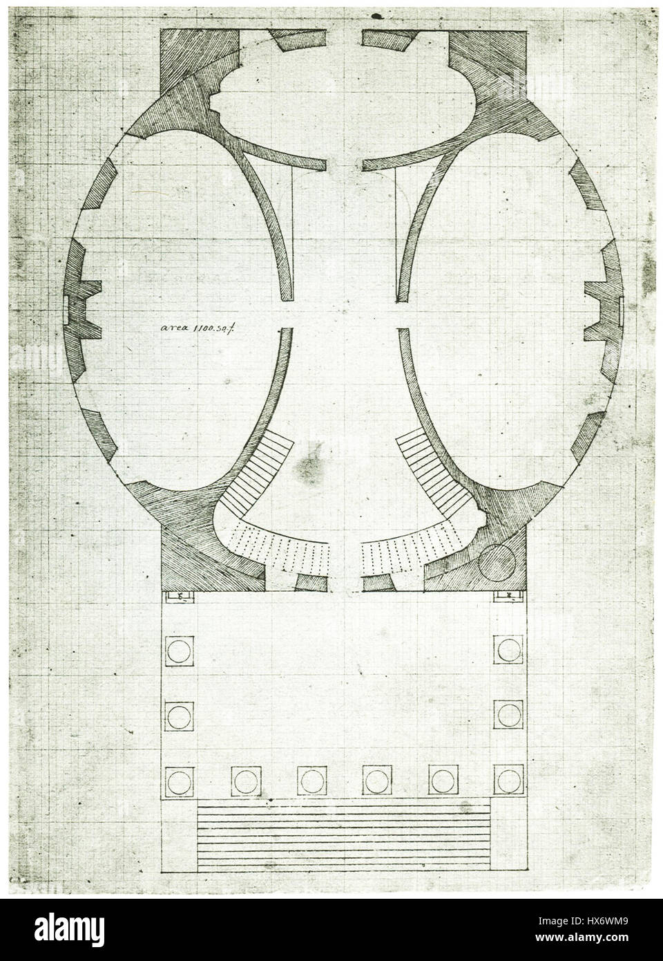 The University of Virginia Rotunda plan showcases the layout of the ...