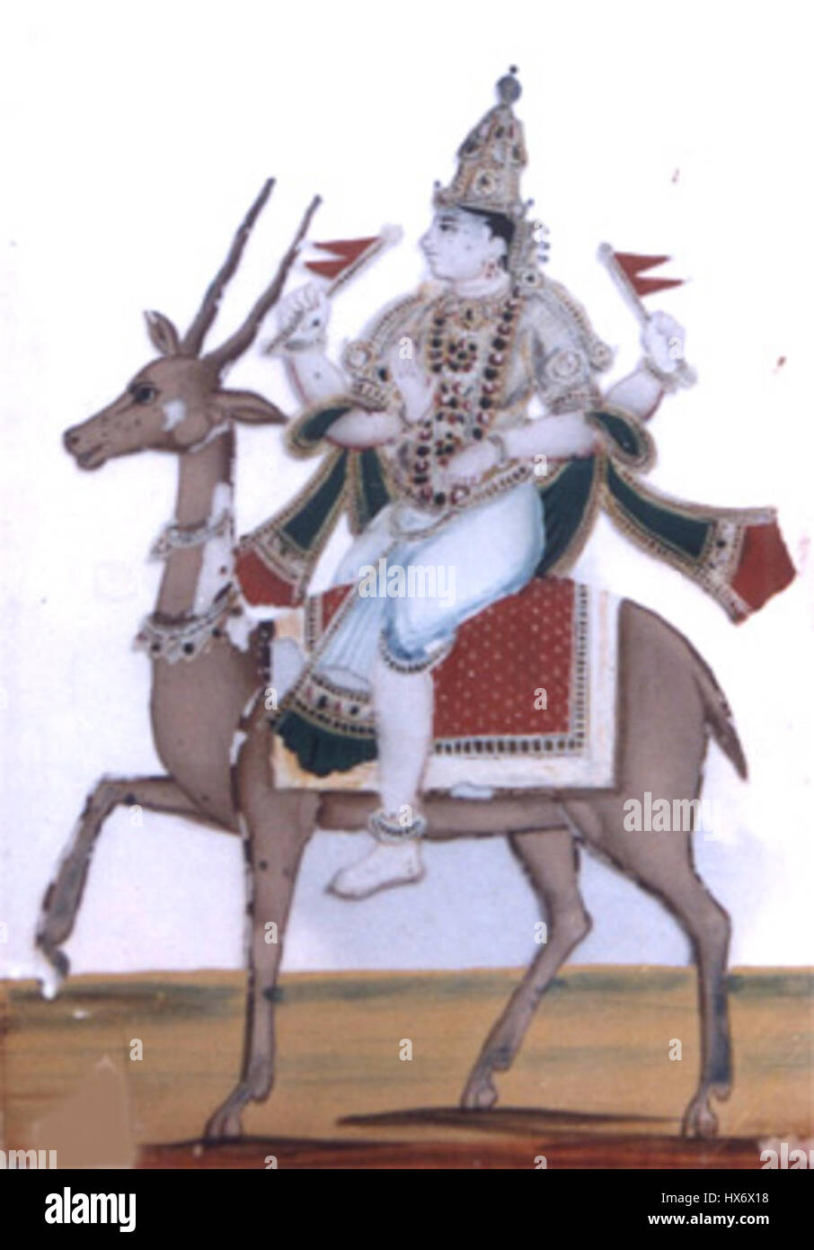 A representation of Vayu, the Hindu god of wind and air, symbolizing ...