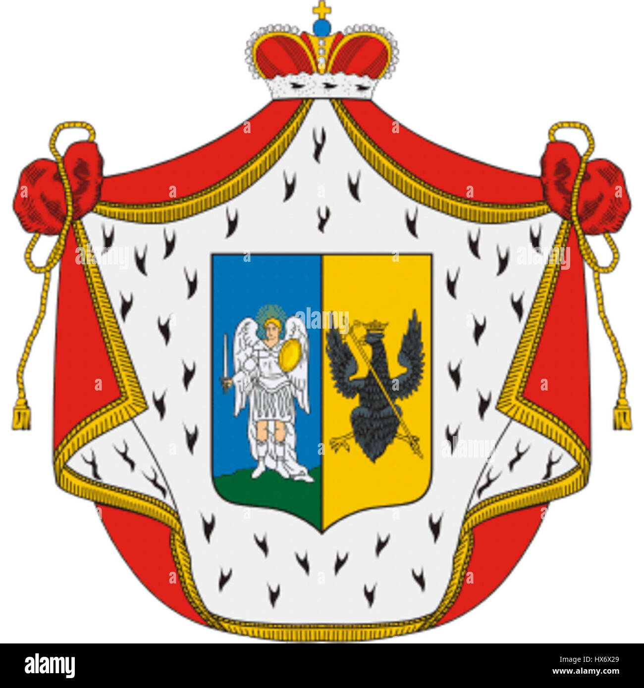The Volkonsky Coat of Arms (COA) represents the heraldic symbol of the ...