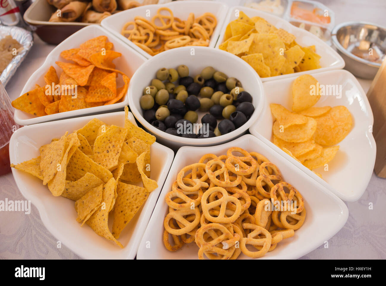 A display of nibbles Stock Photo - Alamy